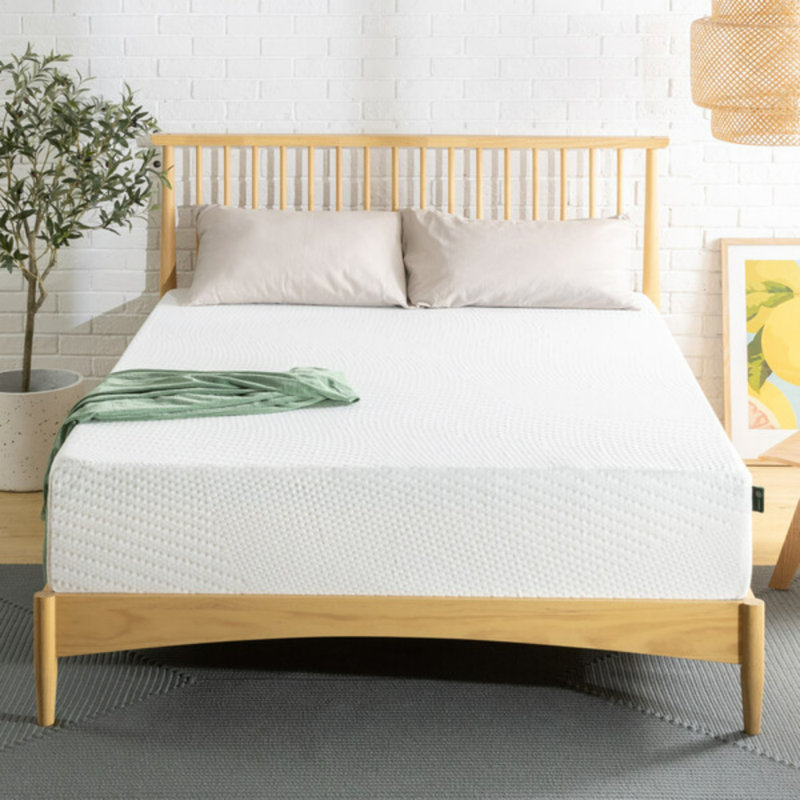 Zinus 12 Inch Green Tea Essential Memory Foam Mattress Zinus White